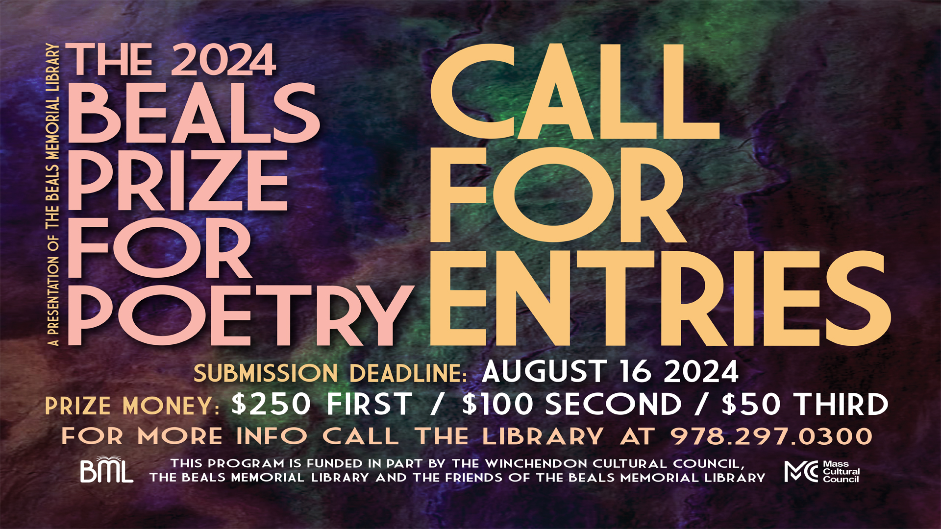Beals Prize for Poetry Call for Entries | Falls Area Community TV
