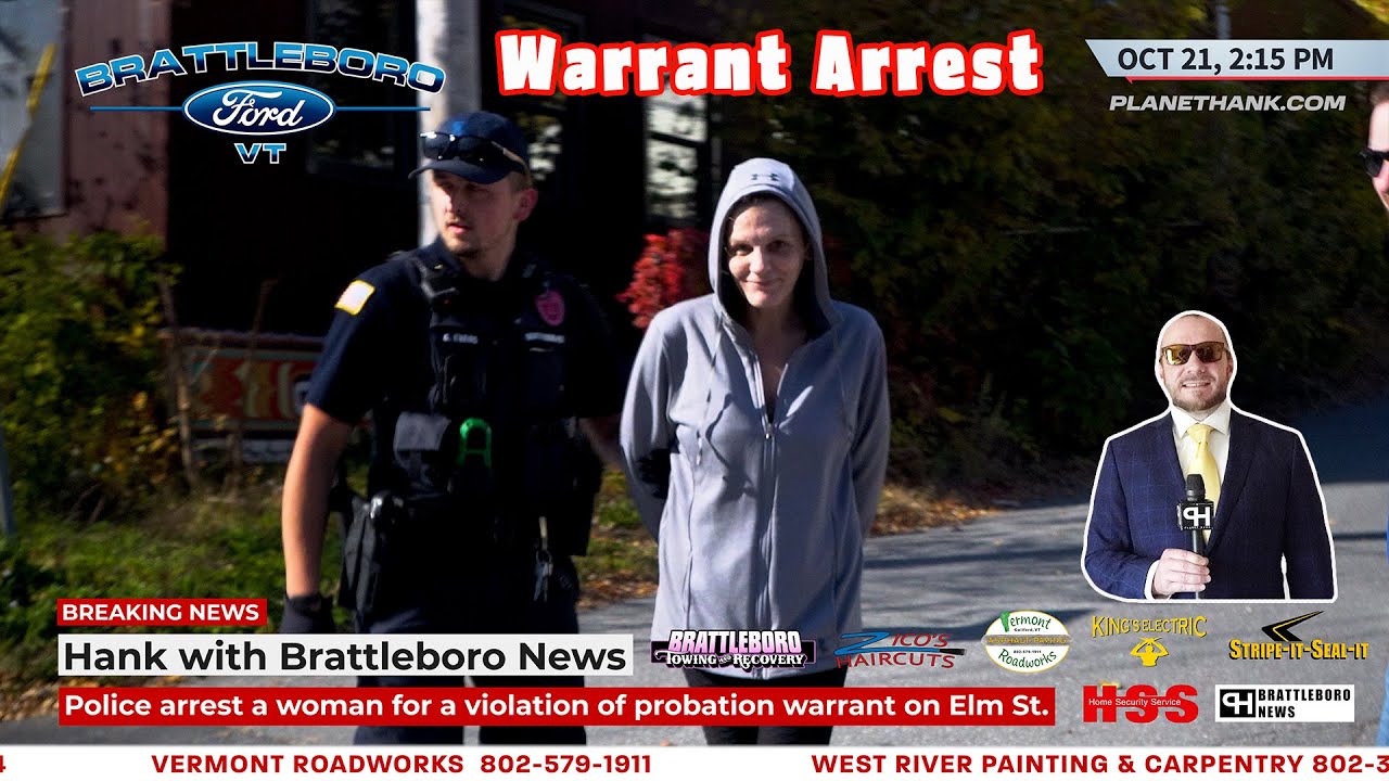 Police arrest a woman for a violation of probation warrant on Elm St ...